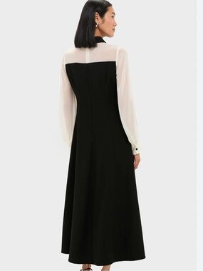Tuckernuck | Dresses | New Tuckernuck Black Maxi Dress With White Sheer ...